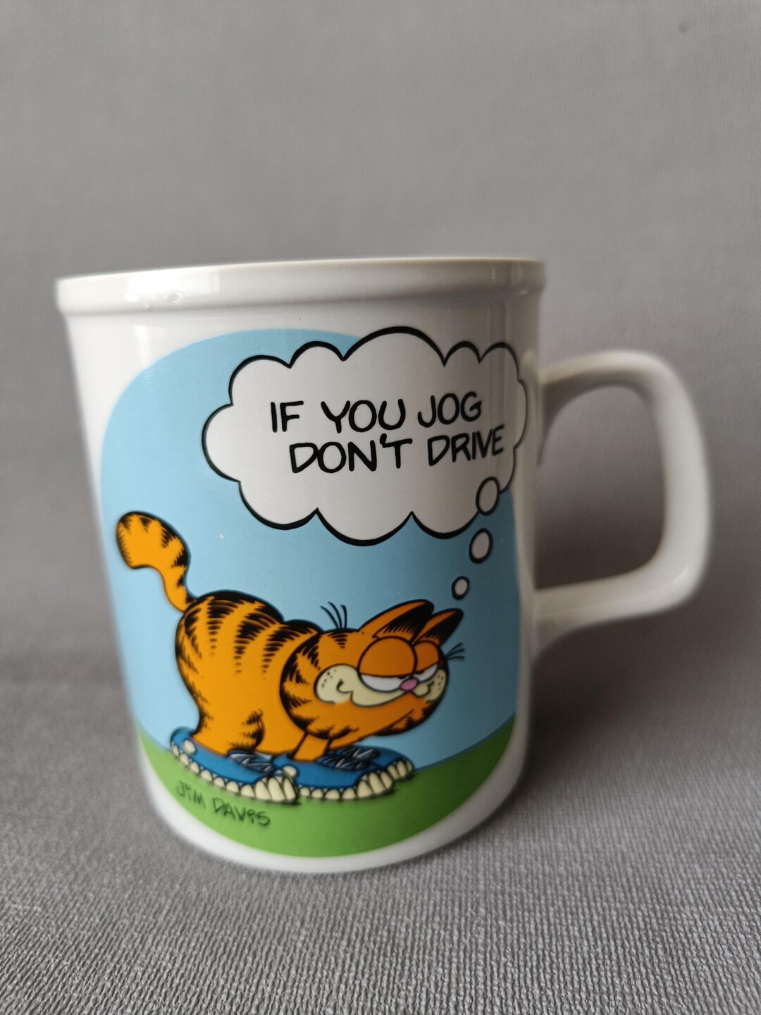 Garfield Mug, Jogger Ceramic Mug, Cat Coffee Cup, Funny Cartoon ...