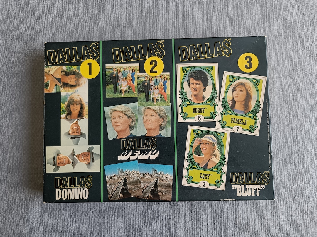Retro Dallas Memory Game, Complete Game, Dallas Domino Game, Dallas ...