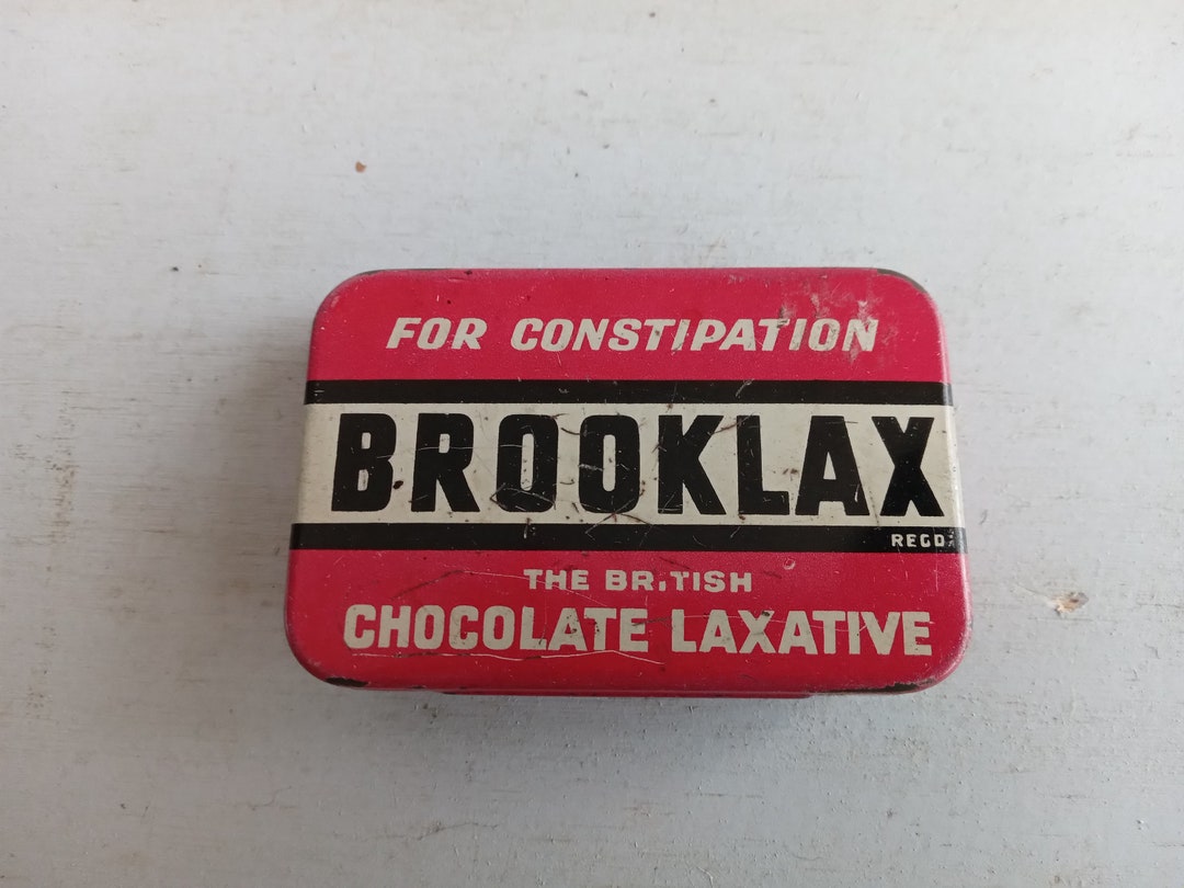 Vintage BROOKLAX Laxative Empty Tin Box, Collectible Tins ...