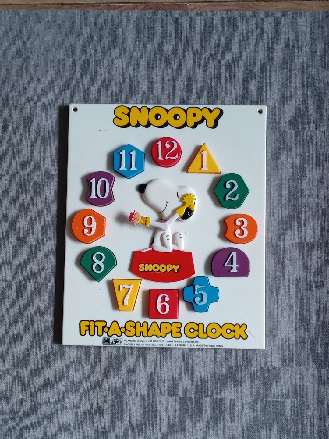 Snoopy Klok Fit-a-shape /time Telling Tool / Home School Equipment ...