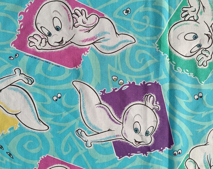 Retro Vintage 90s Casper the Friendly Ghost Fabric, Fabric ...