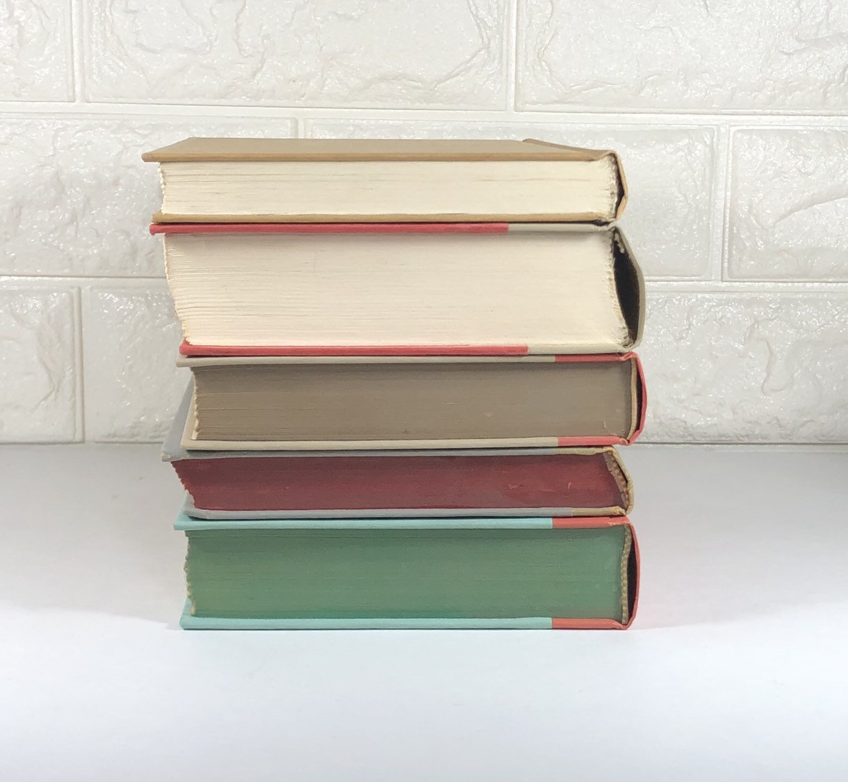 Vintage Deckled Edge Antique Books Set of 5 Vintage | Etsy