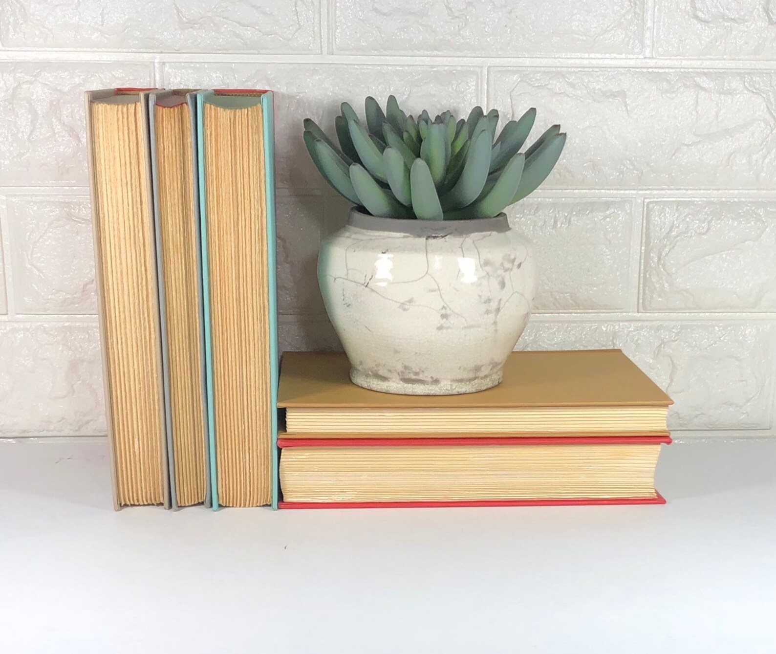 Vintage Deckled Edge Antique Books Set of 5 Vintage - Etsy