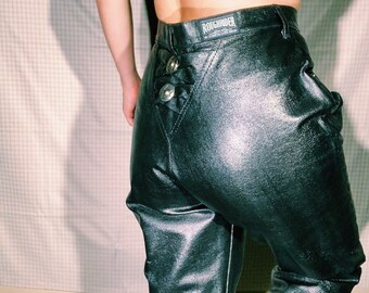 Rocker leather pants | Etsy