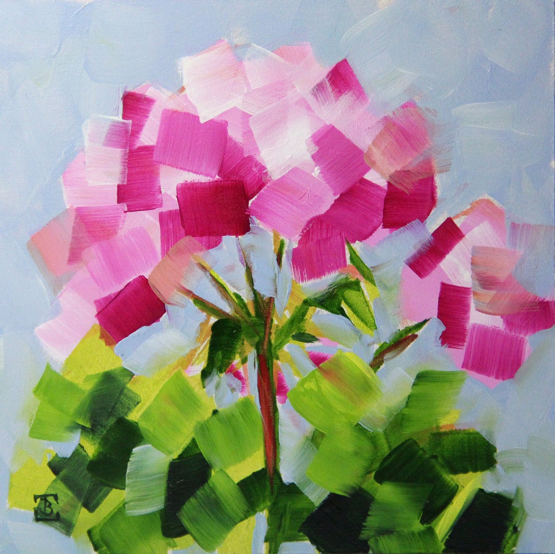 Geranium Flower Painting Original Flower Painting Oil - Etsy