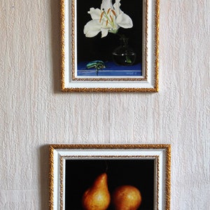 Lily Flower With Insect, Lily Flower Original Oil Painting, Flowers ...