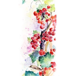 CURRANTS Painting, Still Life Print, Watercolor Painting, Boba Painting ...