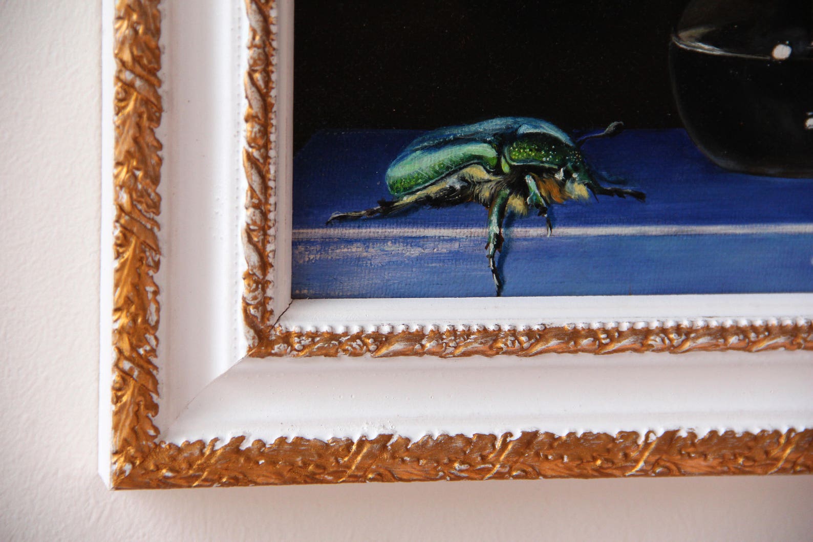 Lily Flower With Insect Lily Flower Original Oil Painting - Etsy