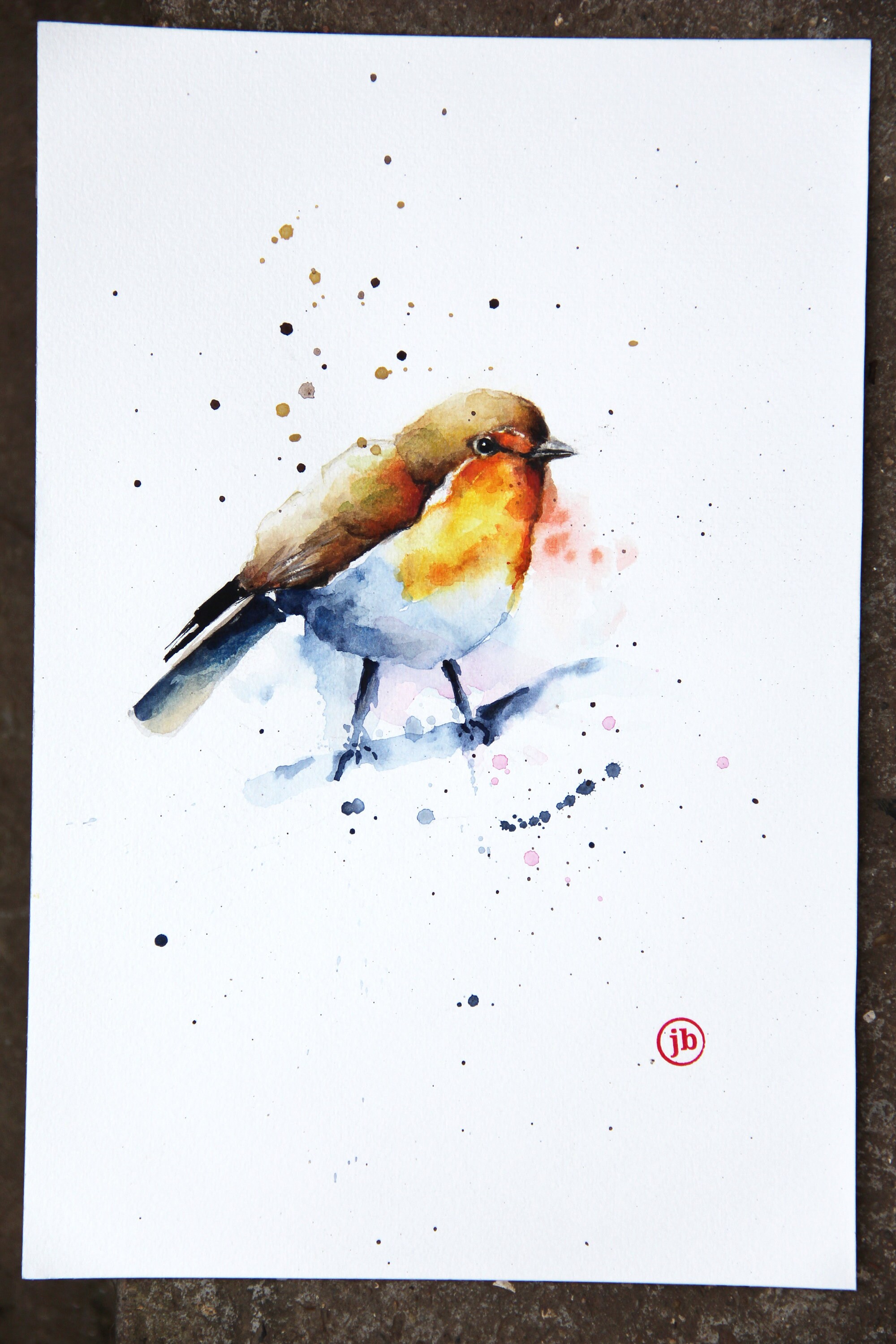 Robin Bird Original Watercolor Painting Original Art | Etsy
