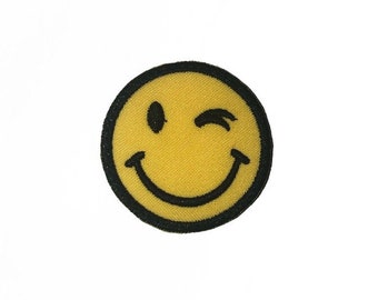 Smiley face patch | Etsy