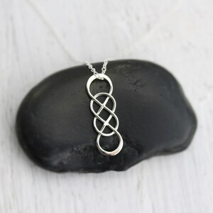 Double Infinity Necklace Sterling Silver Intertwined Infinity Necklace ...