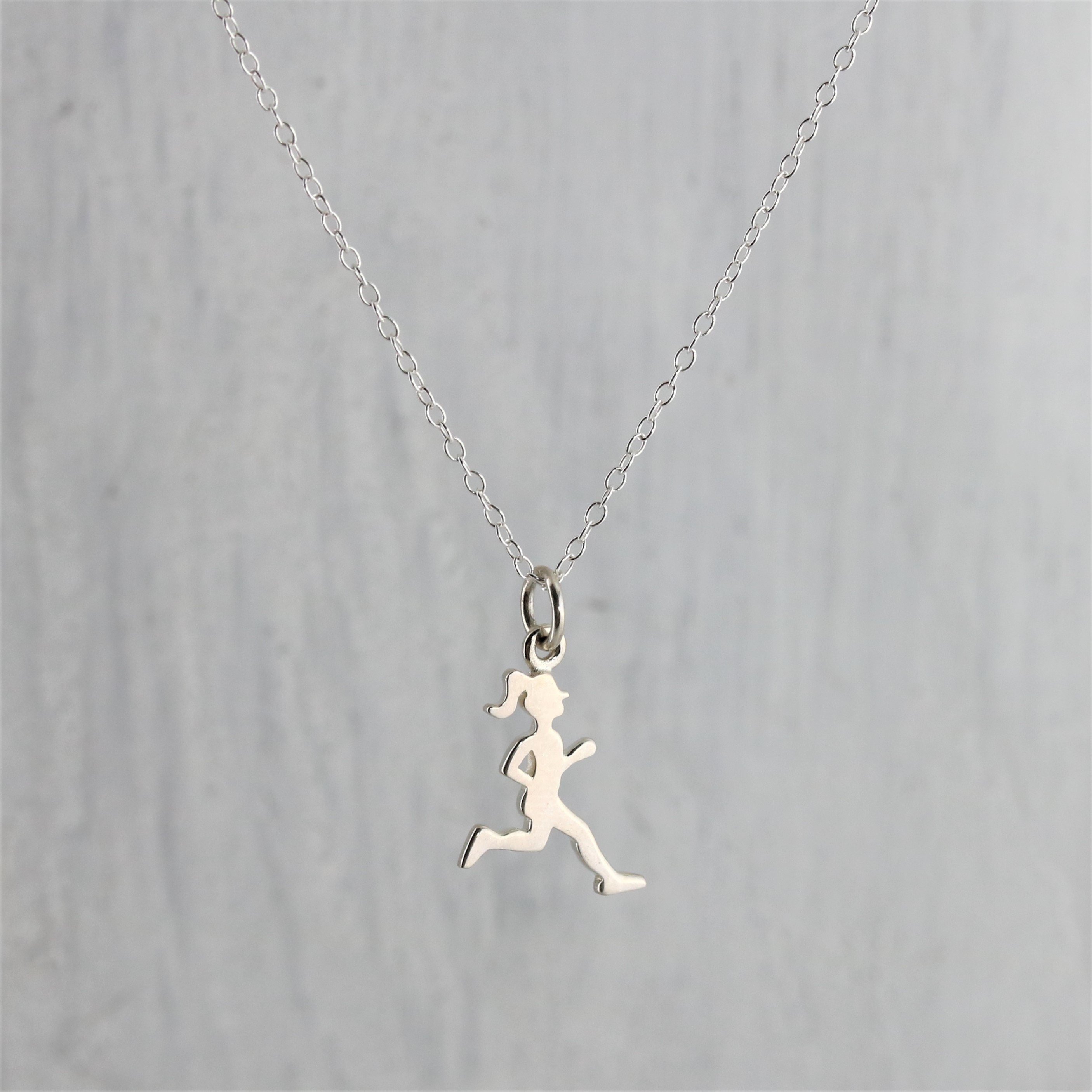 Sterling Silver Running Necklace Running Gifts for Runners | Etsy