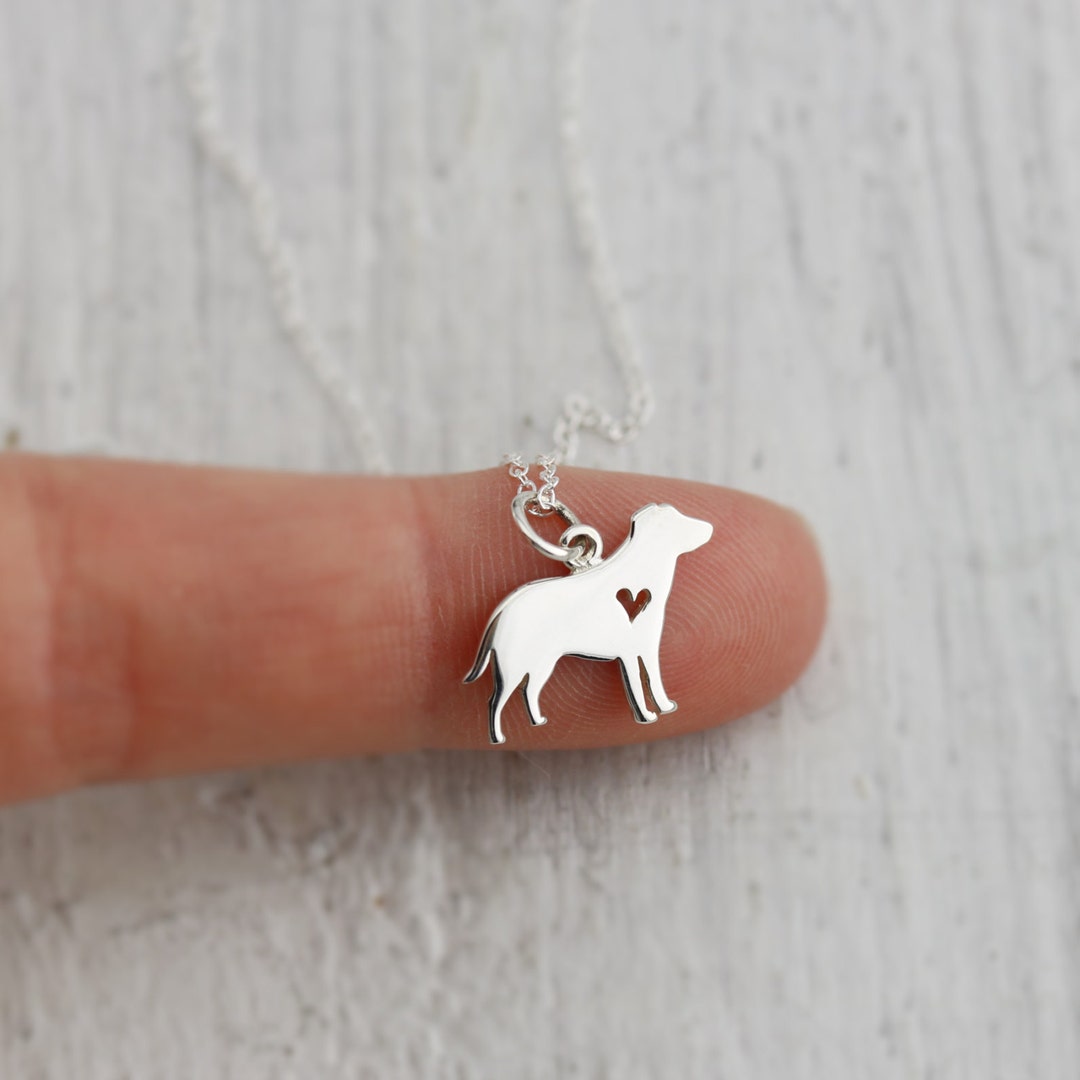 Large Dog Necklace Labrador Necklace Sterling Silver Labrador Retriever ...