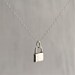 Sterling Silver Padlock Necklace Tiny Lock Necklace Dainty - Etsy