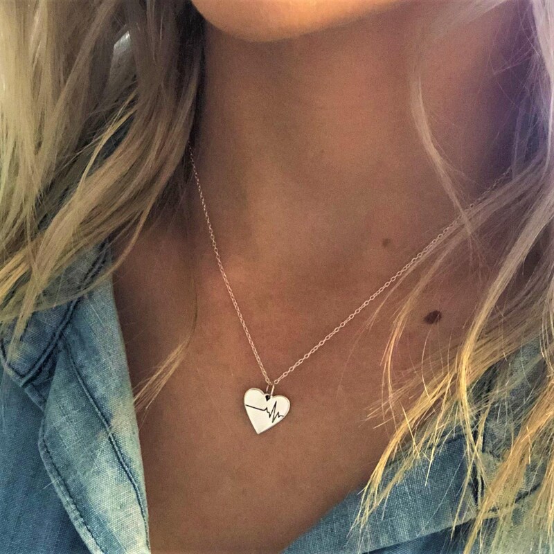 Heart Beat Necklace - Etsy