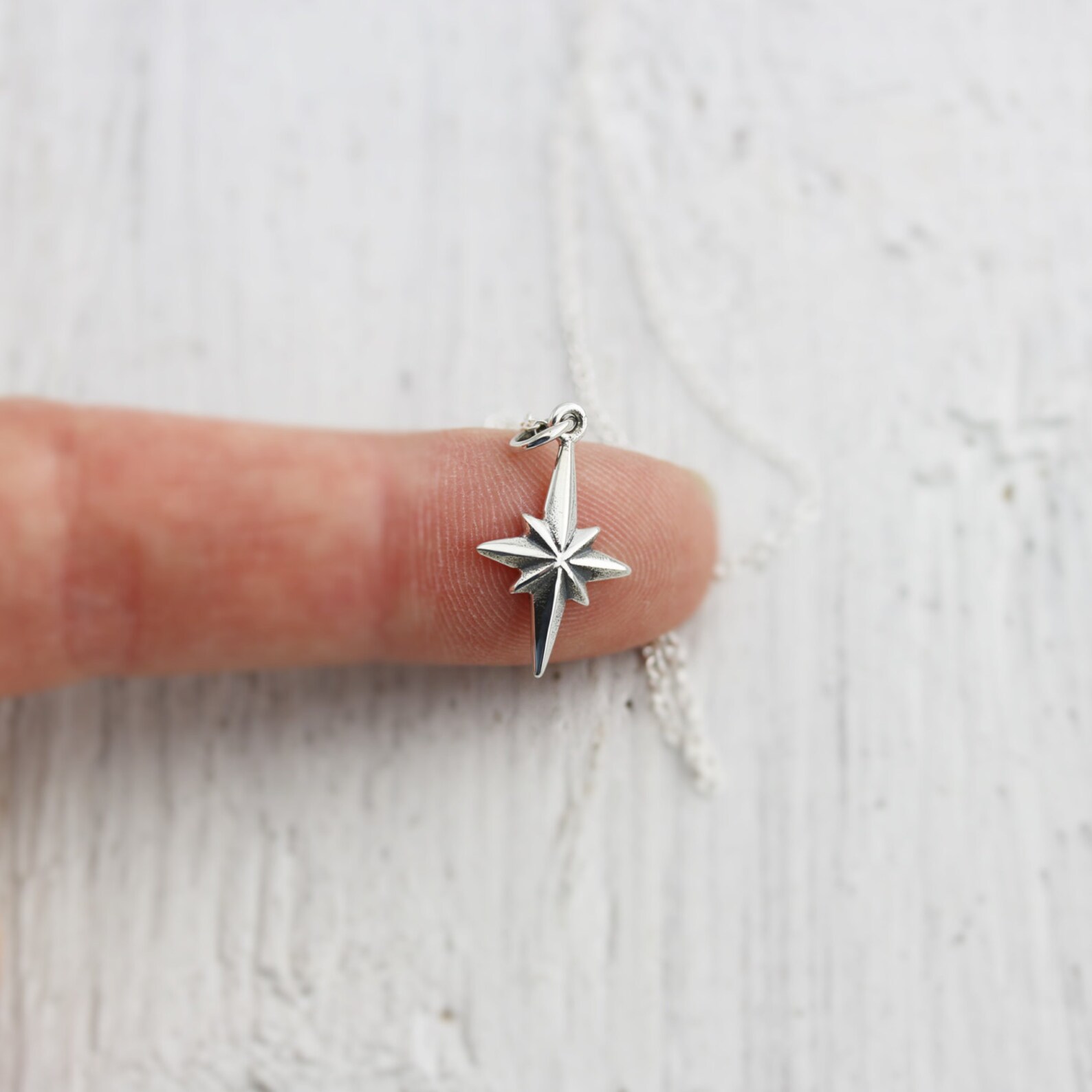 North Star Necklace Sterling Silver North Star Necklace | Etsy