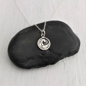 Water Element Necklace, Four Elements Water Symbol, Wave Necklace, Wave ...