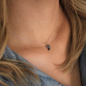Hummingbird Necklace Sterling Silver Bird Necklace, Hummingbird Jewelry ...