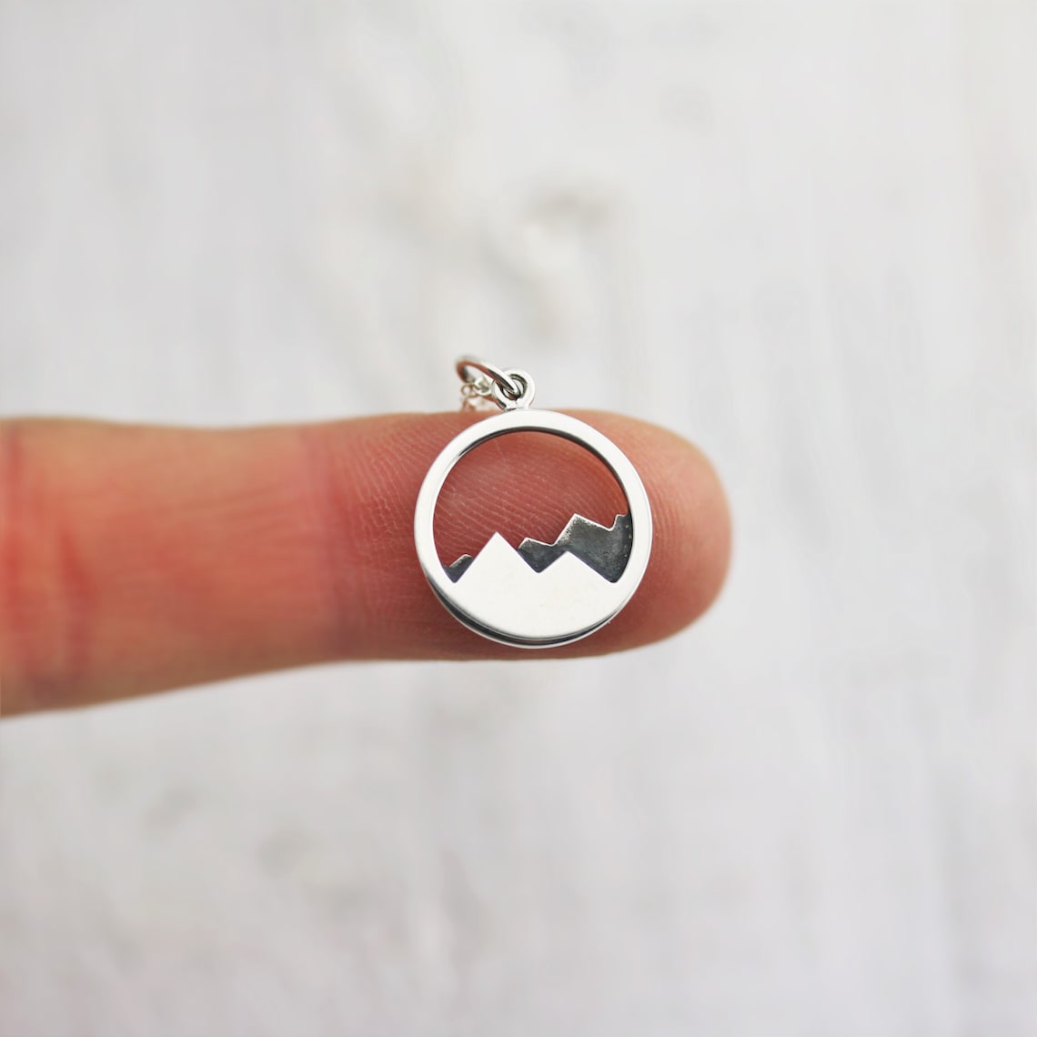 Mountain Necklace Sterling Silver Mountain Range Necklace | Etsy