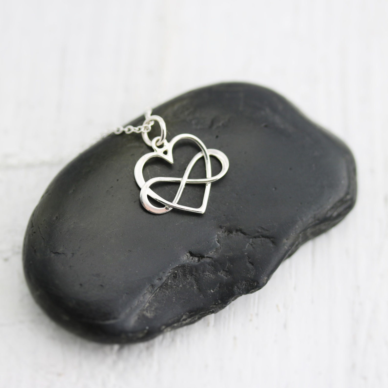 Infinity Heart Necklace Sterling Silver Inifinity Heart - Etsy
