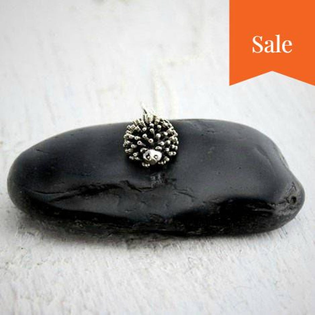 SALE Hedgehog Necklace, Hedgehog Charm Necklace Sterling Silver ...