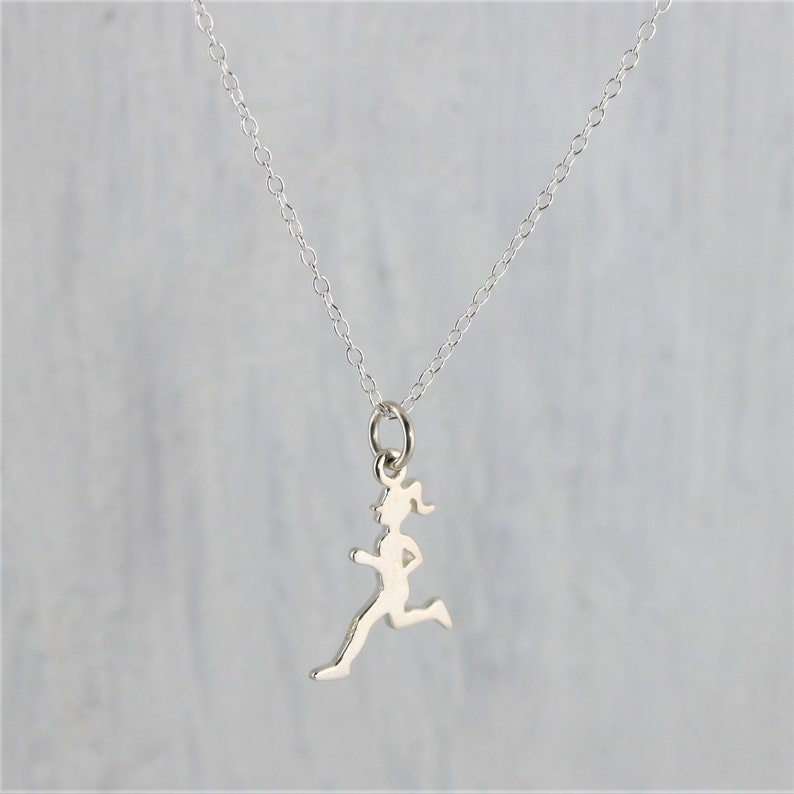 Sterling Silver Running Necklace Running Gifts for Runners | Etsy