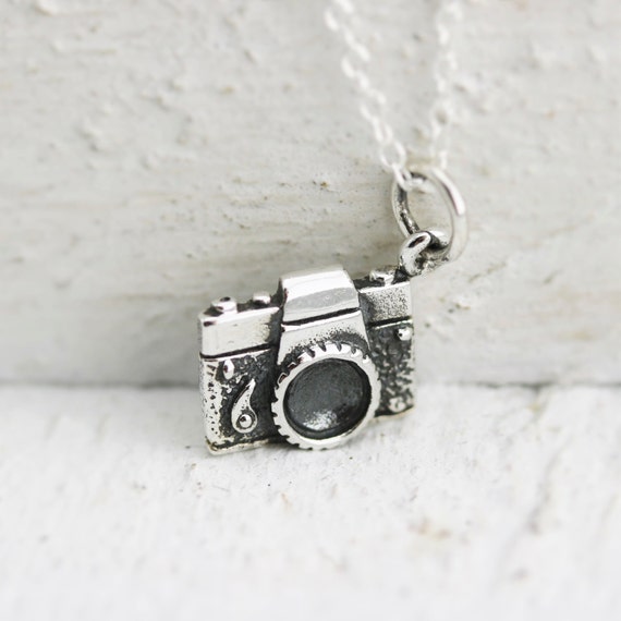 Camera Necklace Sterling Silver Camera Necklace Tiny - Etsy