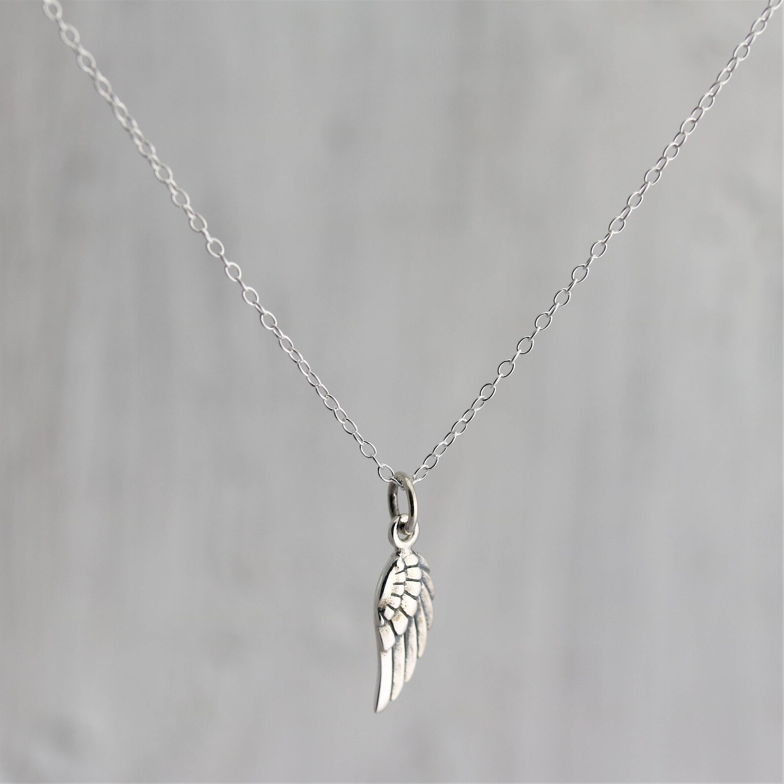 Angel Wing Jewelry Sterling Silver Angel Wing Necklace Silver - Etsy