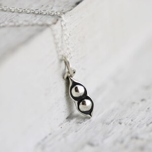 Two Peas in a Pod Necklace Sterling Silver Two Peas in a Pod Charm Pea ...