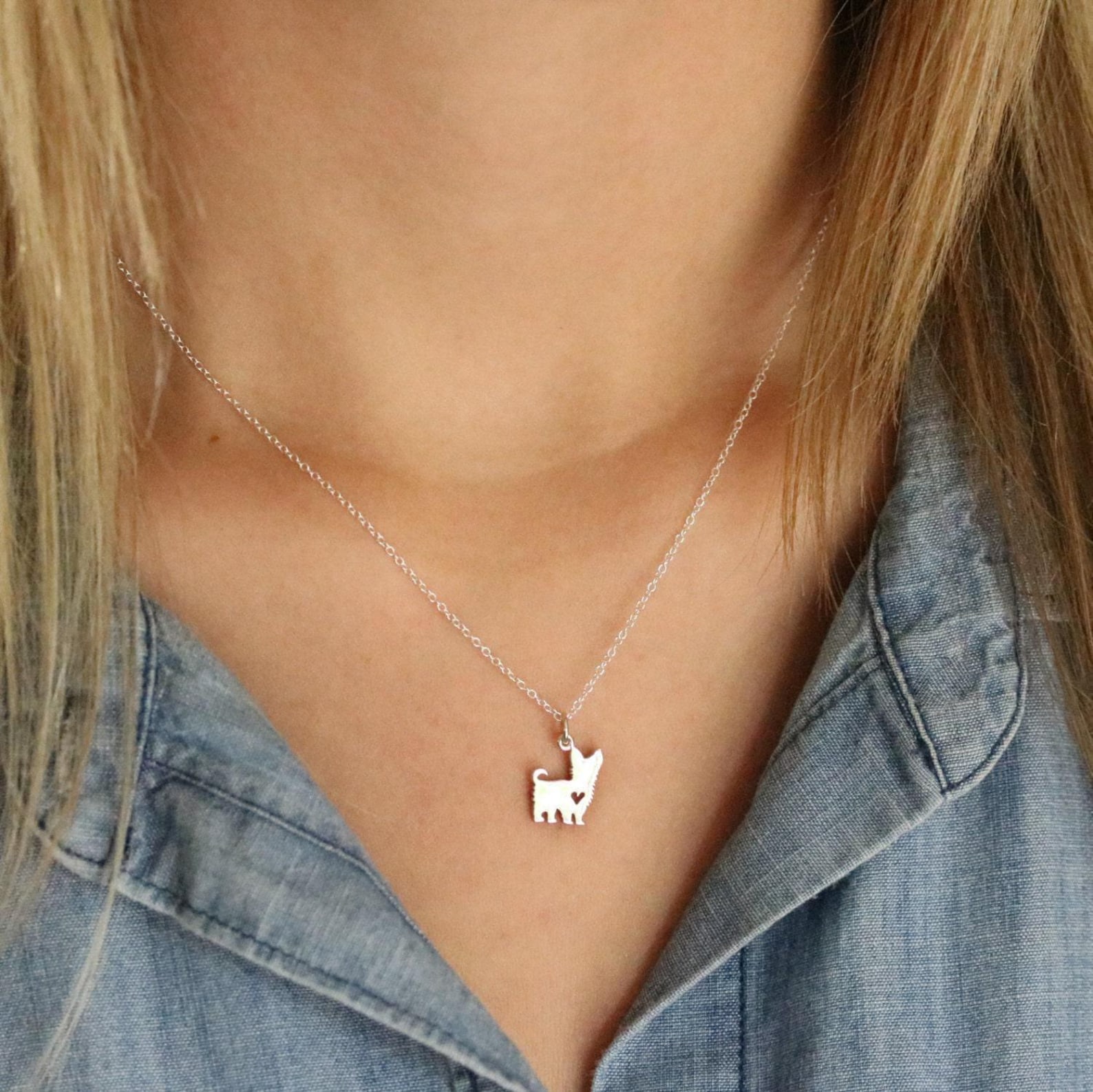 Small Dog Necklace - Yorkshire Terrier Necklace -yorkie Lover Gift ...