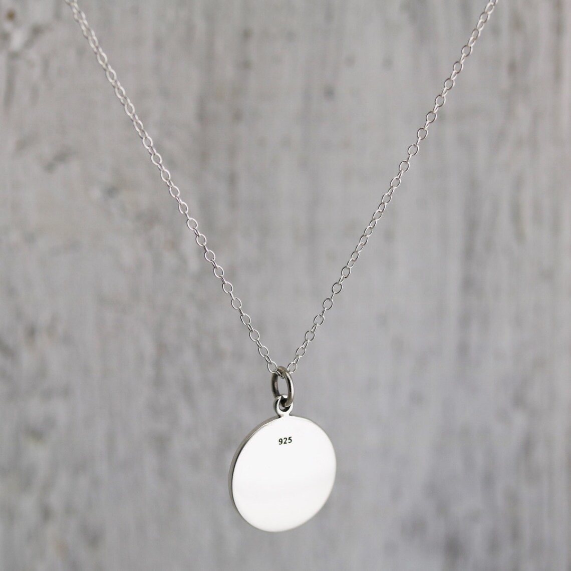 Tree Necklace Sterling Silver Etched Tree With Roots Charm - Etsy