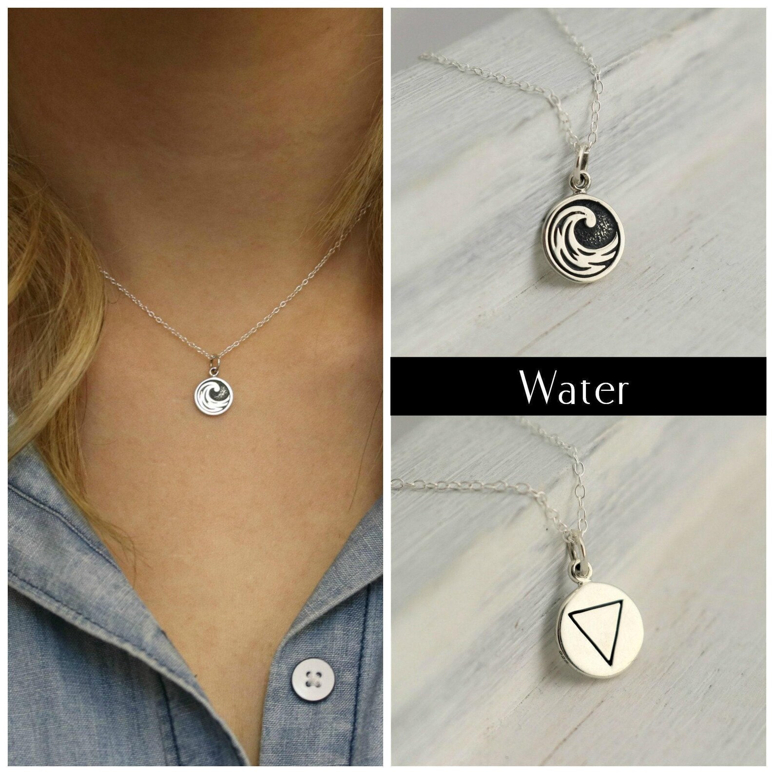 Fire Element Necklace, 4 Elements Symbol for Fire Symbol Necklace, Fire ...