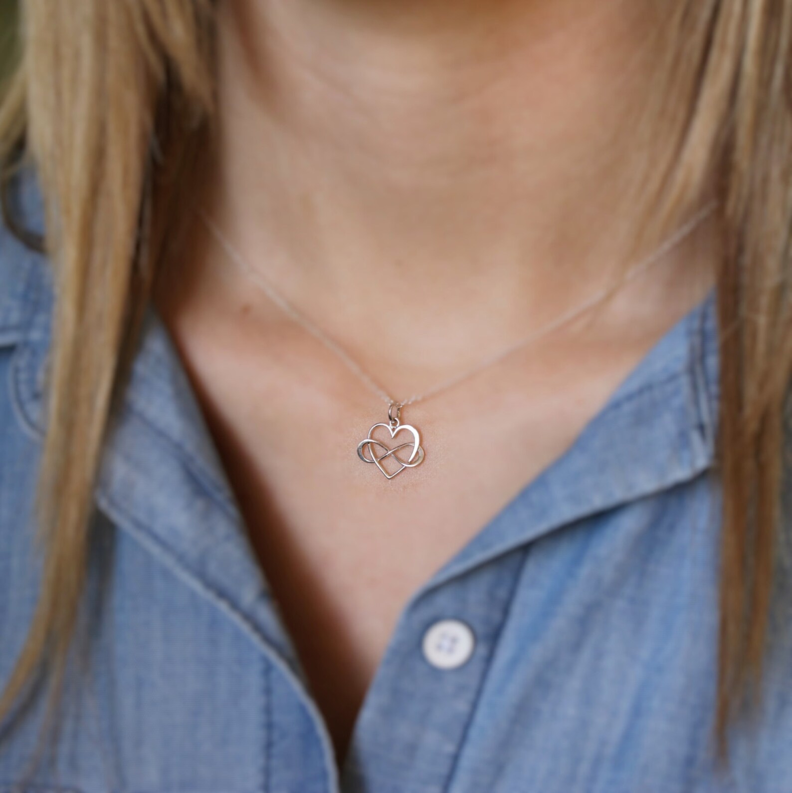 Infinity Heart Necklace Sterling Silver Inifinity Heart - Etsy