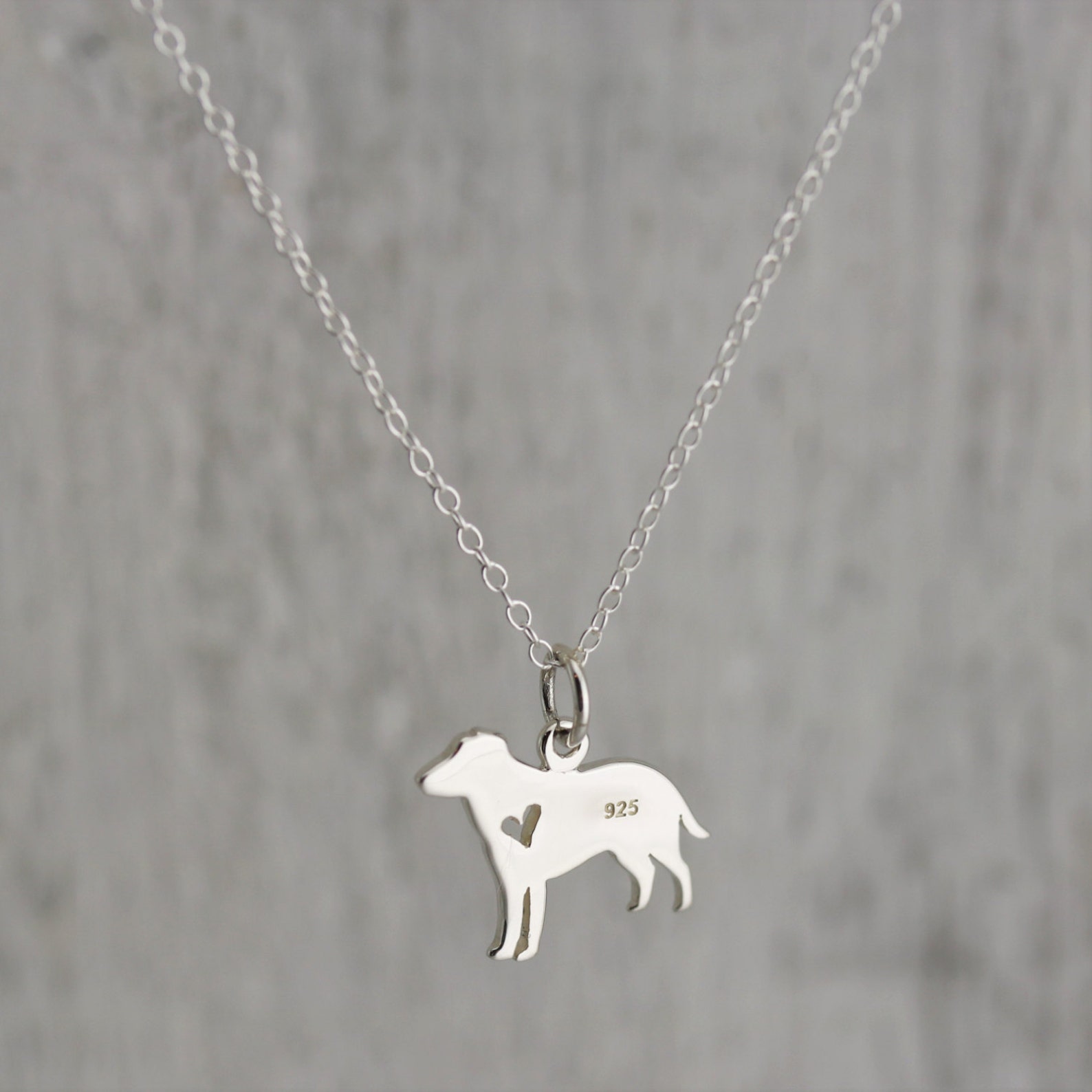 Large Dog Necklace Labrador Necklace Sterling Silver - Etsy
