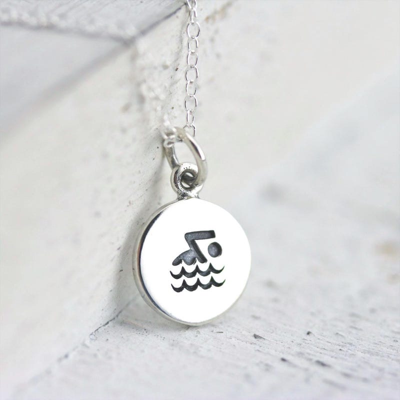 Swimmer Necklace - Etsy