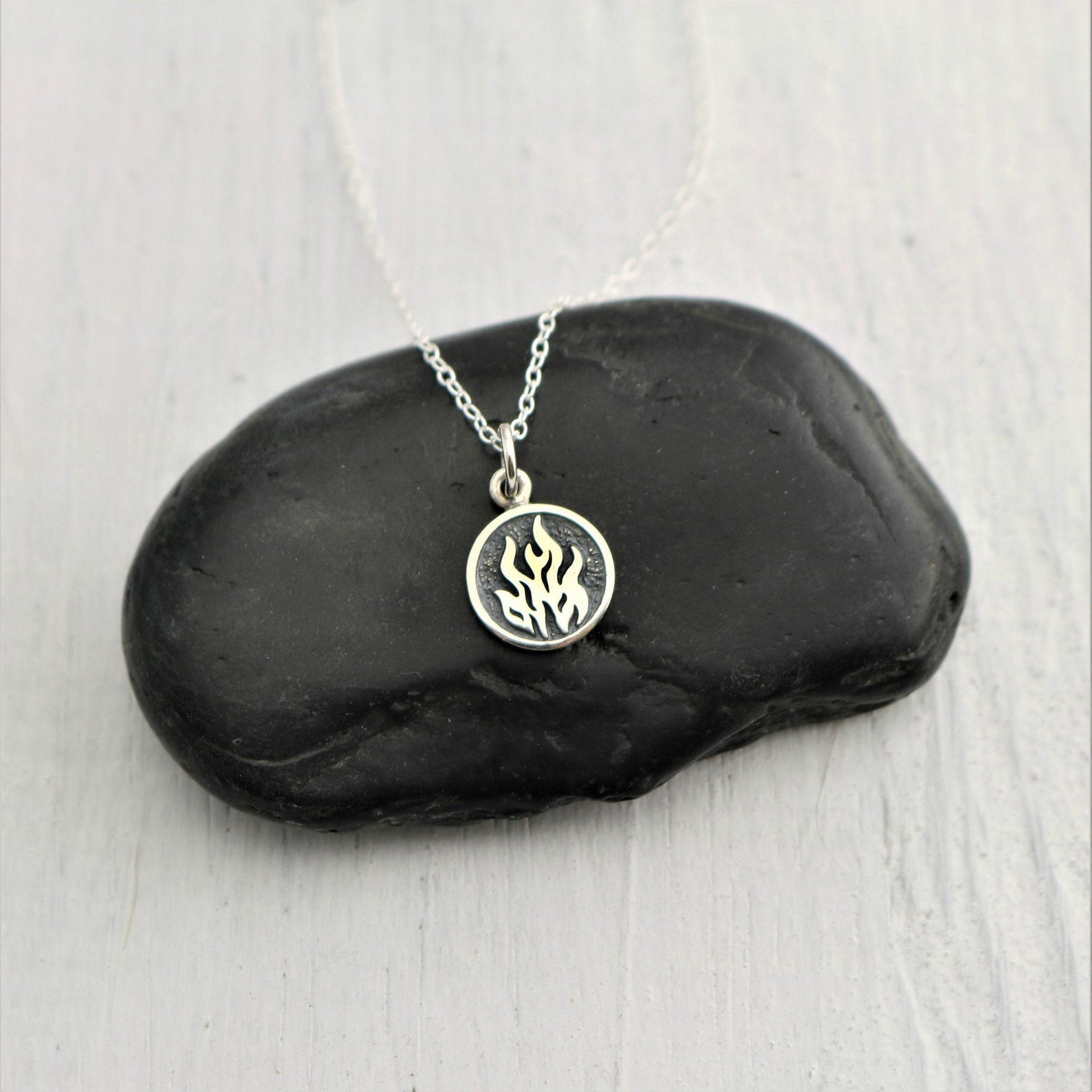 Fire Element Necklace, 4 Elements Symbol for Fire Symbol Necklace, Fire ...