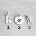 Initial Letter Charm Add on Sterling Silver Initial Charm Personalize ...