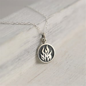 Fire Element Necklace, 4 Elements Symbol for Fire Symbol Necklace, Fire ...