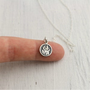 Fire Element Necklace, 4 Elements Symbol for Fire Symbol Necklace, Fire ...