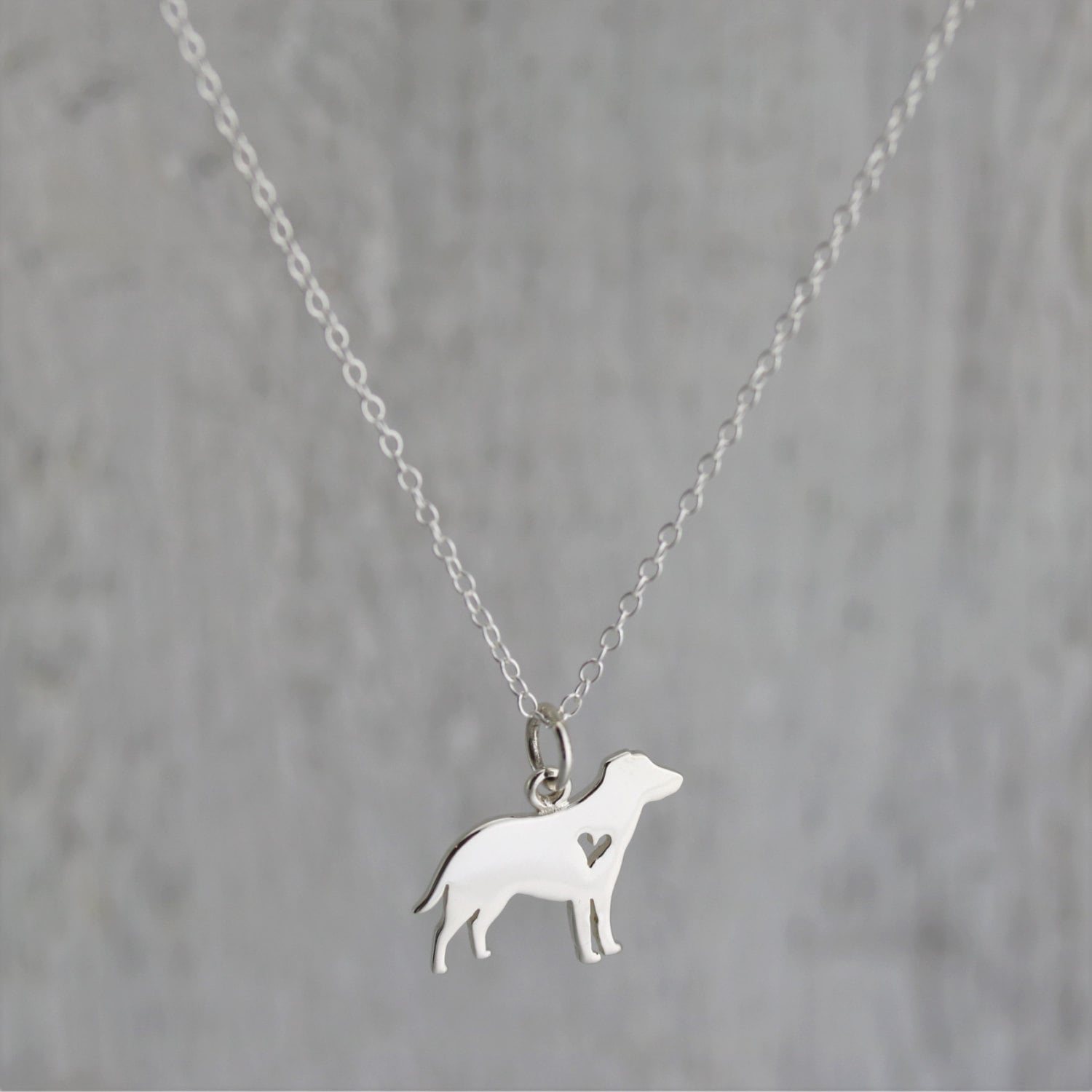 Large Dog Necklace Labrador Necklace Sterling Silver - Etsy