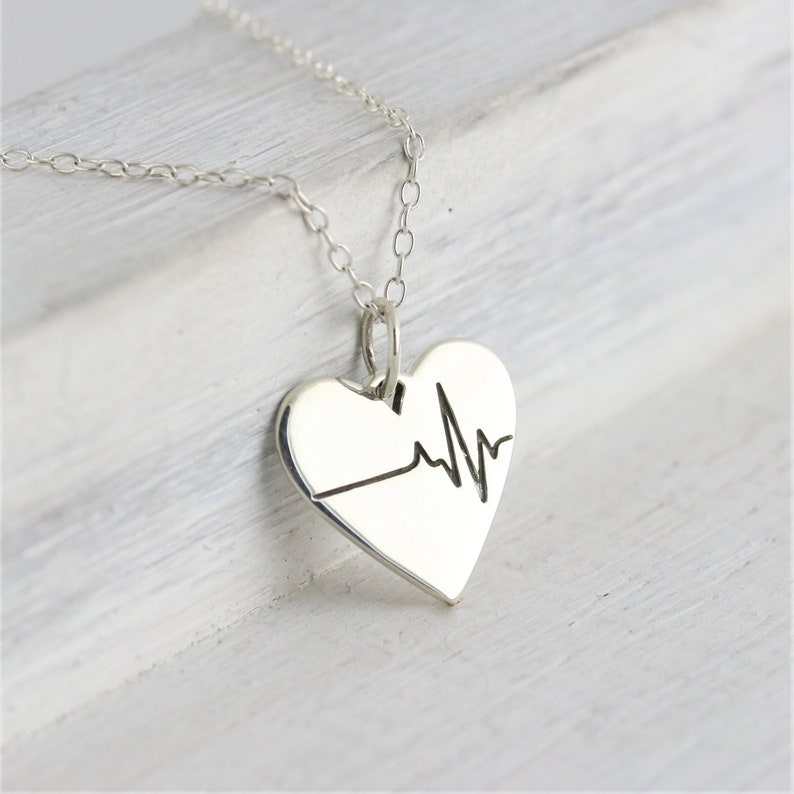 Silver Heartbeat Necklace Gift for Nurse Graduation Gift for - Etsy