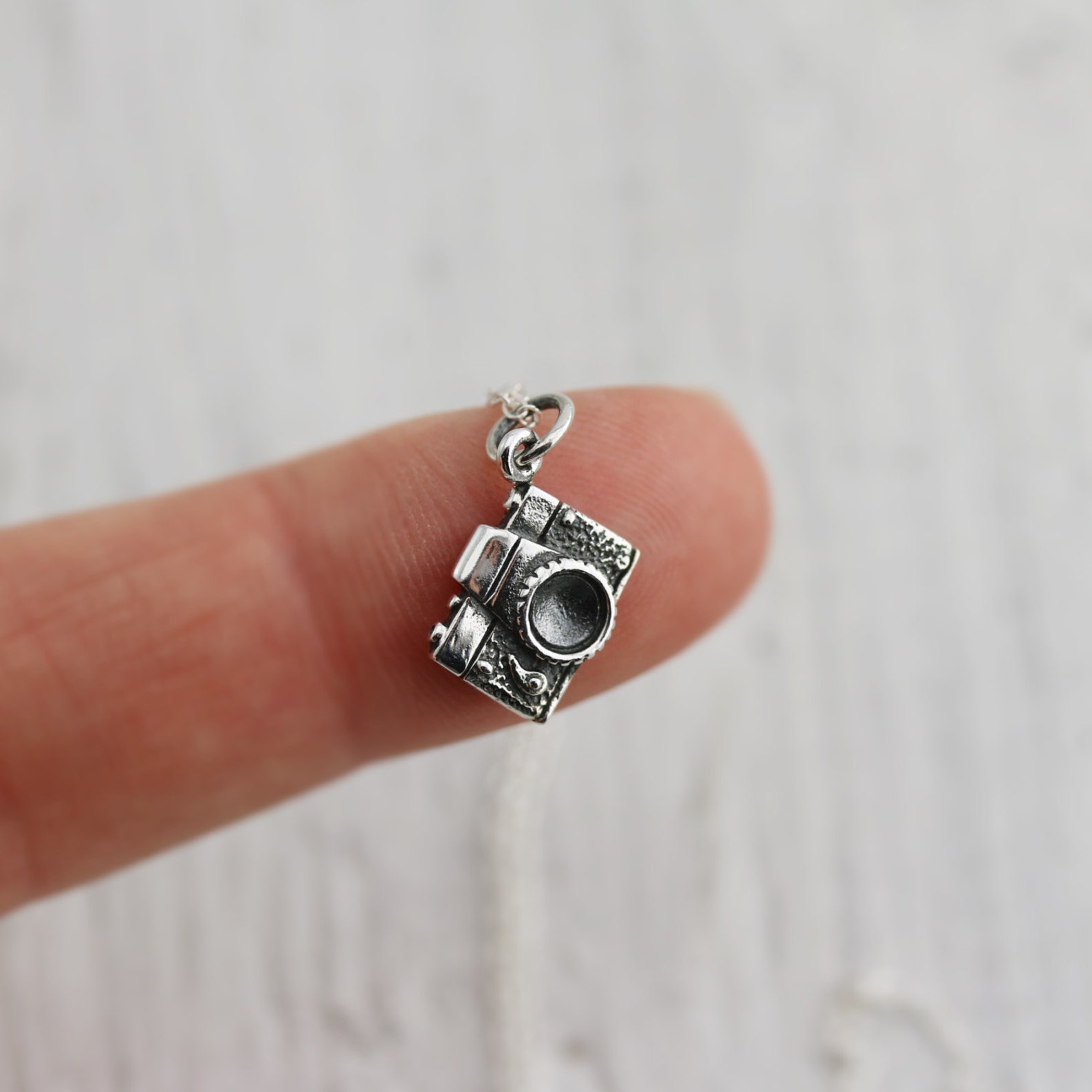 Camera Necklace Sterling Silver Camera Necklace Tiny - Etsy