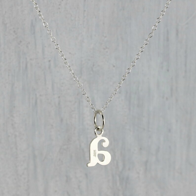 Sterling Silver Lower Case Initial Necklace Letter Necklace | Etsy
