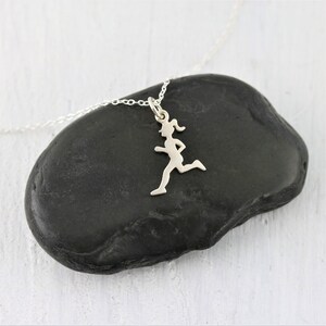 Sterling Silver Running Necklace, Running Gifts for Runners, Running ...
