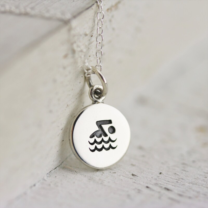 Swimmer Necklace - Etsy