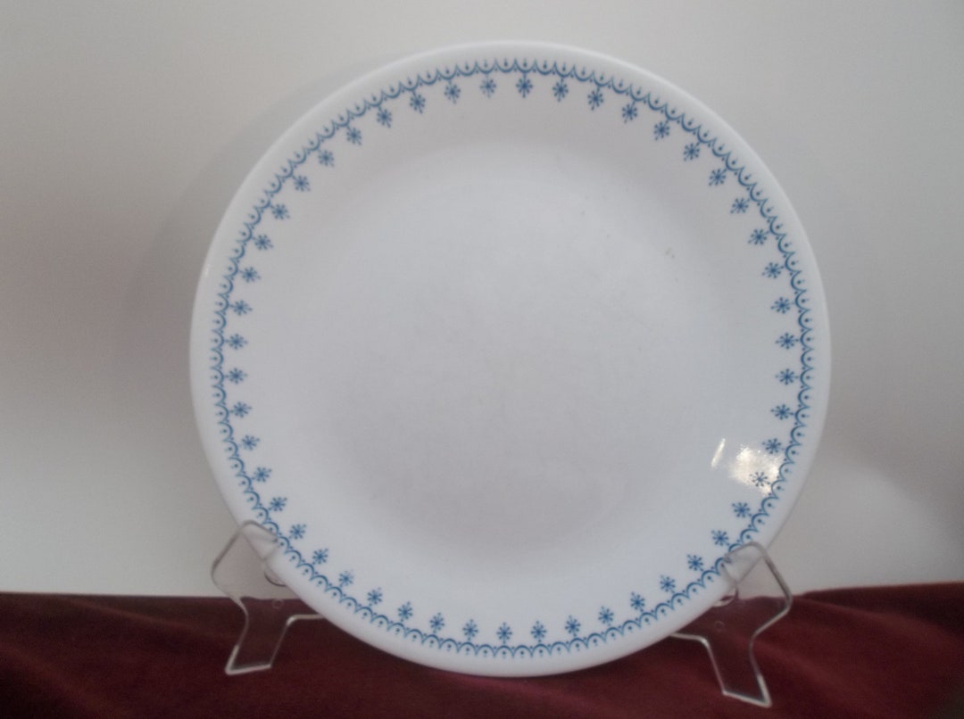 Snowflake Blue Dinnerware by Corelle/pyrex - Etsy