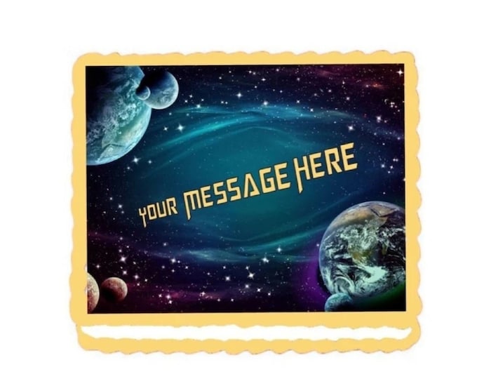 Space Galaxy Edible Image Cake Wrap for Cakes Space Themed Parties - Etsy