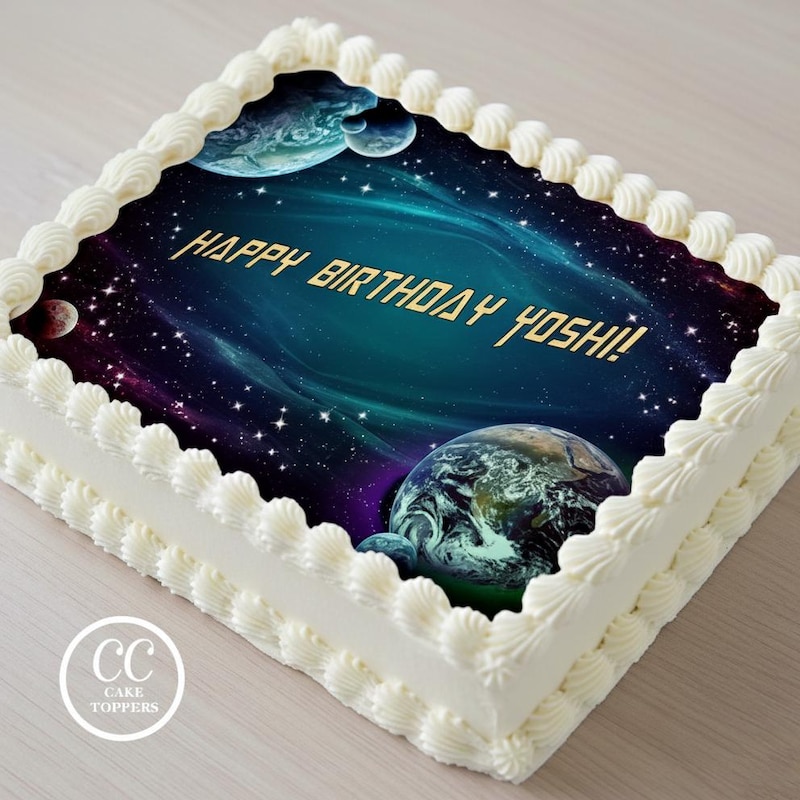 Galaxy Edible Cake Images - Etsy