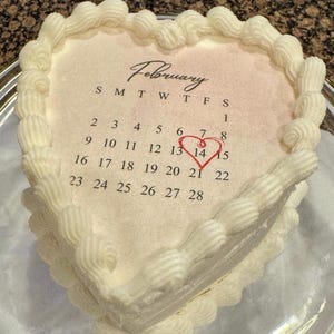 Valentine's Day Burn-away Cake Custom Edible Image Cake Topper Set - Etsy