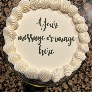 Burn-away Cake Custom Edible Image Cake Topper Set - Etsy